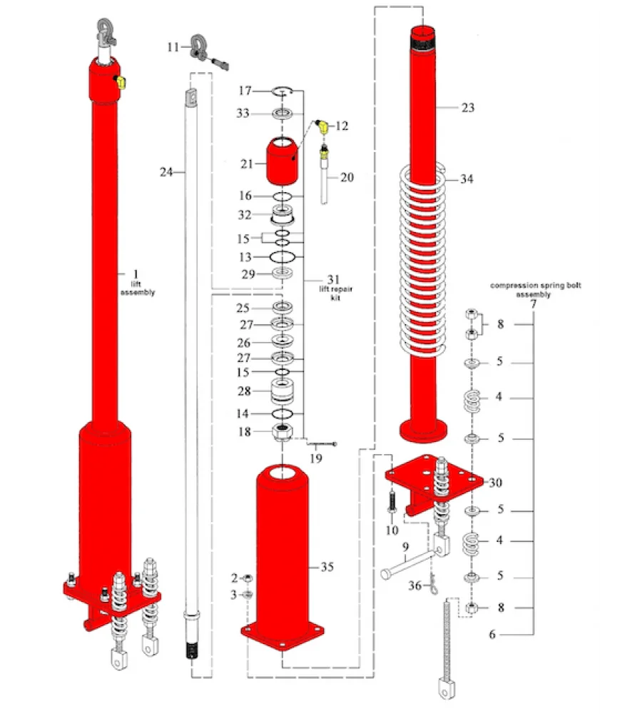 Find Foster 5893R Tong Style Lift Assembly | Drilling Parts
