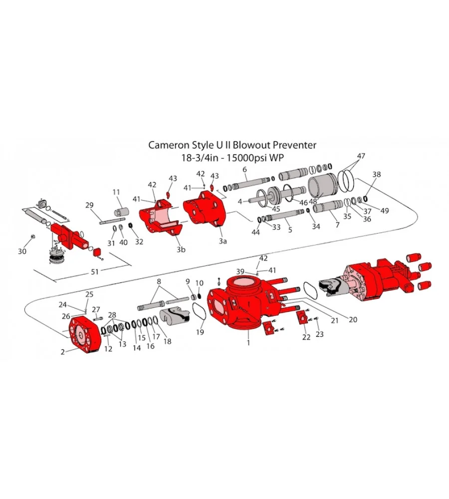 Cameron Type U II Style 18-3/4"x 15,000psi BOP